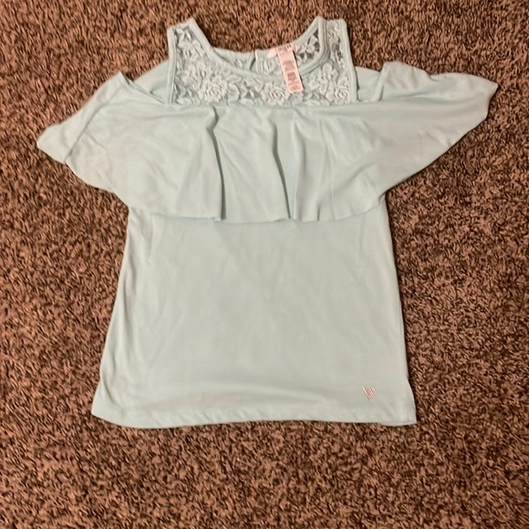 Shirts & Tops | Teal Shoulder Less Top | Poshmark